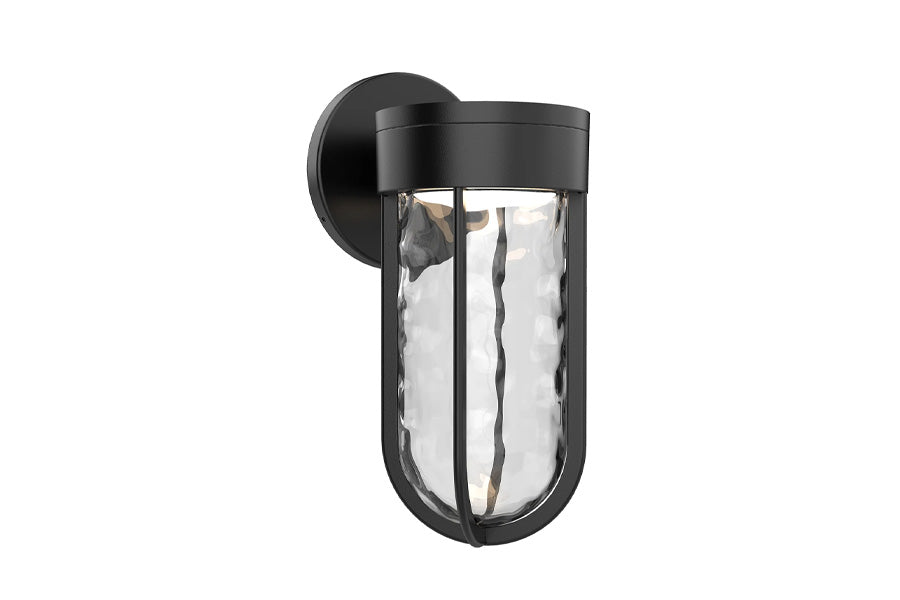 Kuzco Lighting DAVY 9" Exterior Wall Sconce - EW17611-BK — Lux Lighting
